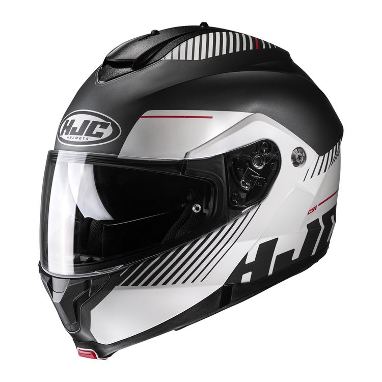 HJC C91 Prod noir-blanc - Casques modulables Motokif