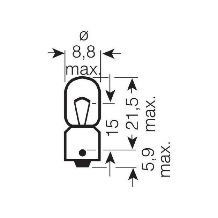 OSRAM Ampoules OSRAM T5W 12V 5W BA9S (boite de 10) - Ampoule Motokif
